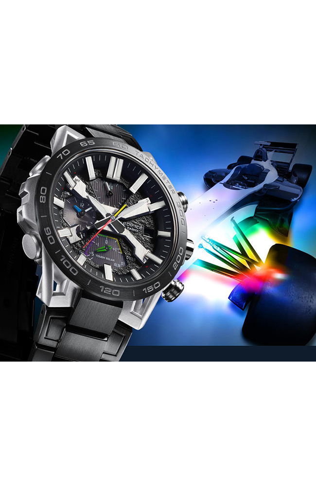 Men's Watch CASIO Edifice Sospensione Solar Bluetooth Black Stainless ...